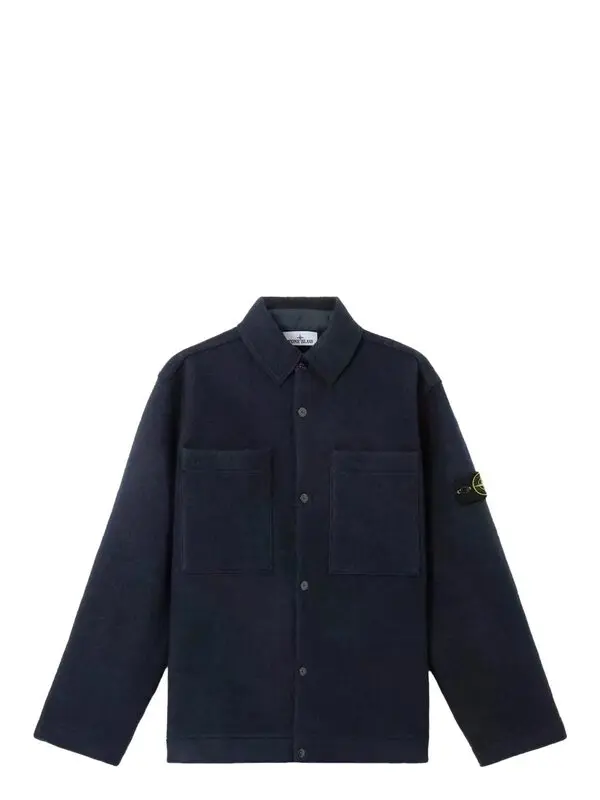 Stone Island Virgin-wool Shirt Jacket - Blue
