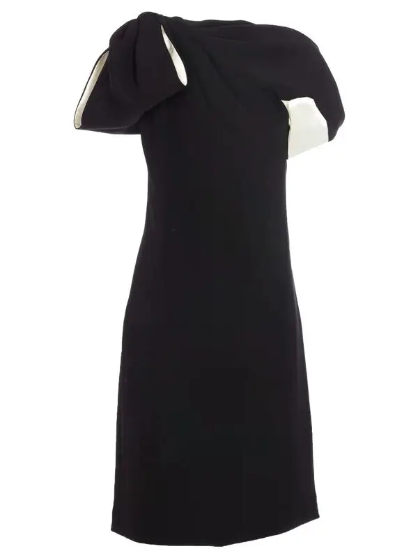 Max Mara Bow-detail Mini Dress - Black