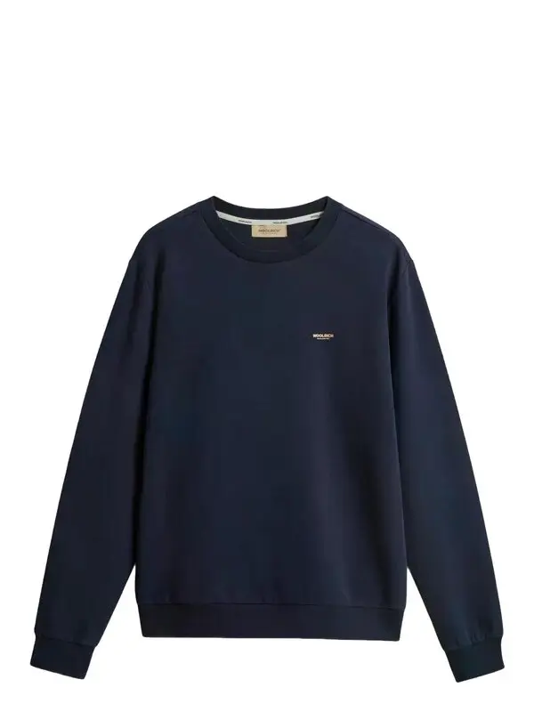 Woolrich Logo Interlock Crew-neck Sweater - Black