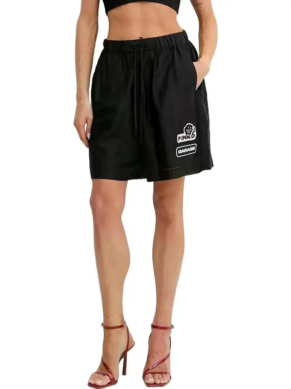 Pinko Beaded-patch Shorts - Black