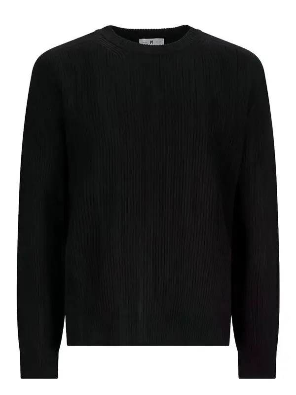 PT TORINO English-rib Round-neck Sweater - Black