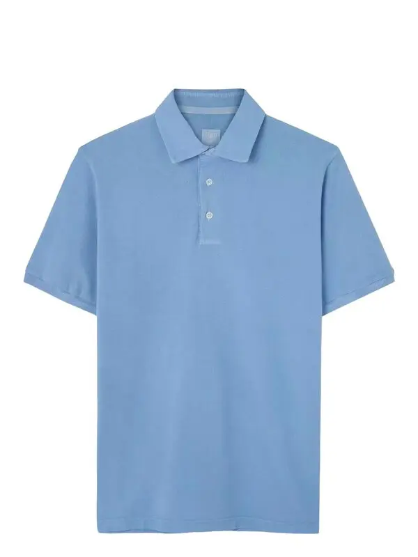 Fedeli Short-sleeve Polo Shirt - Blue