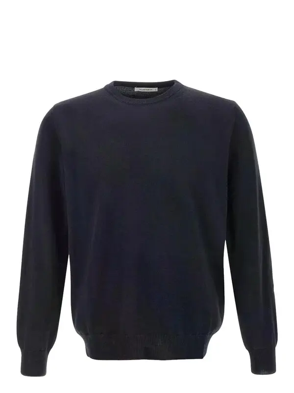 KANGRA Crew-neck Knitted Sweater - Blue