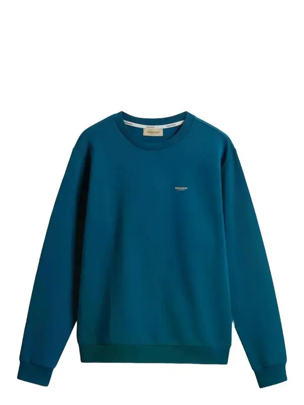 Woolrich Logo Interlock Crew-neck Sweater - Blue