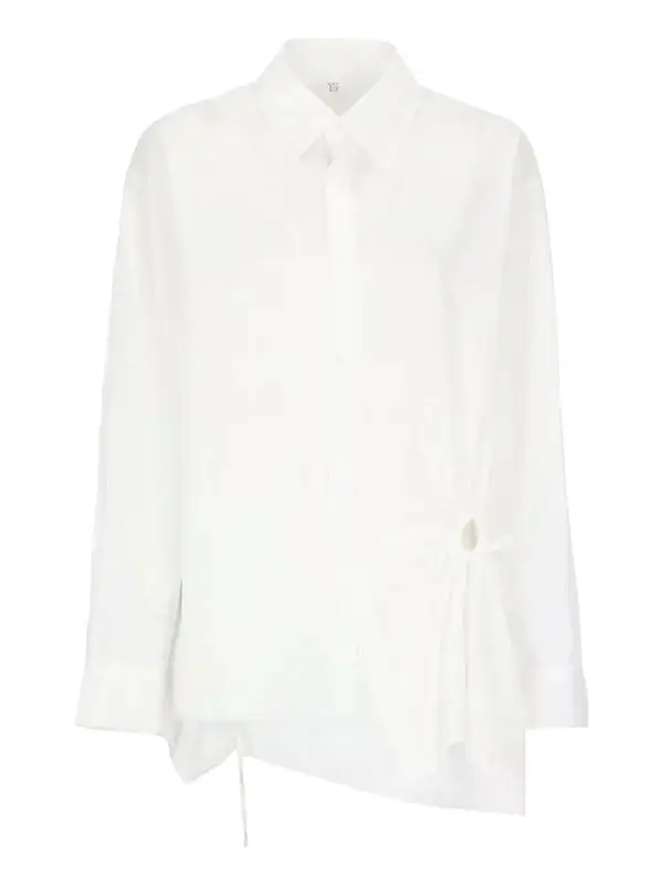 Y’s Cut-out Cotton Shirt - White