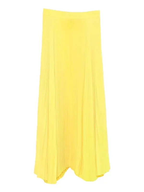 STYLAND Pleated Maxi Skirt - Yellow