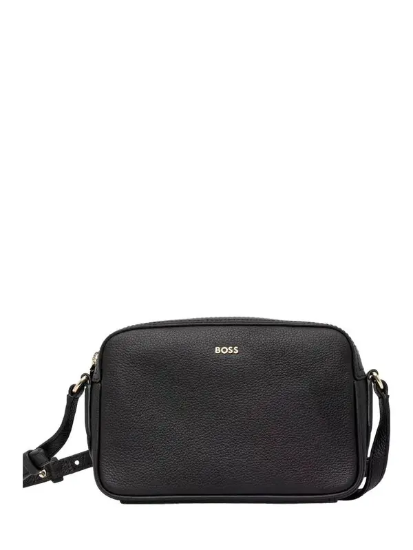 BOSS Logo-plaque Crossbody Bag - Black