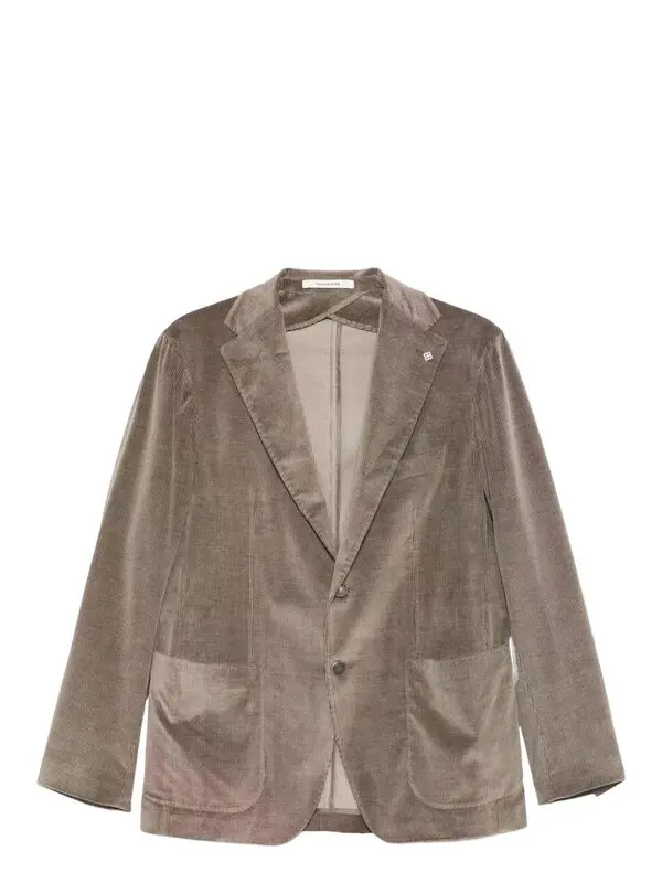 Tagliatore Corduroy Single-breasted Blazer - Brown