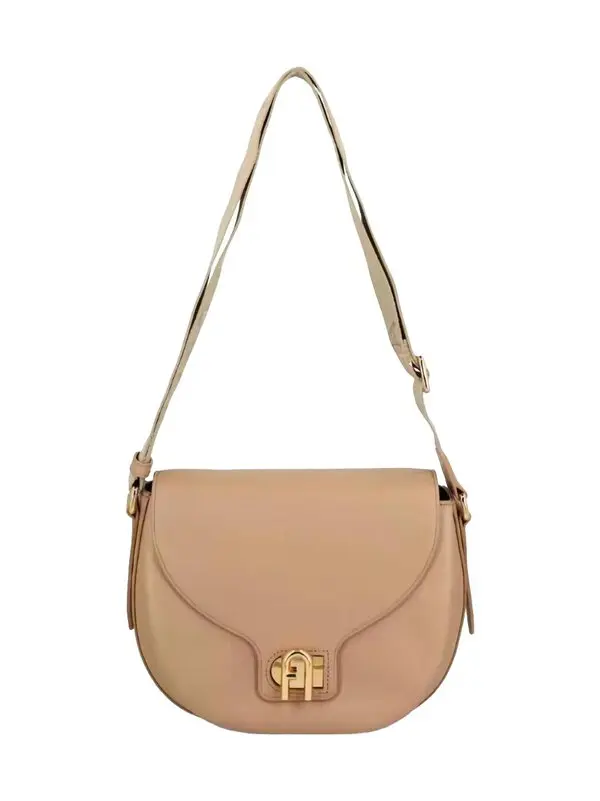 Furla Lotus Leather Satchel - Brown