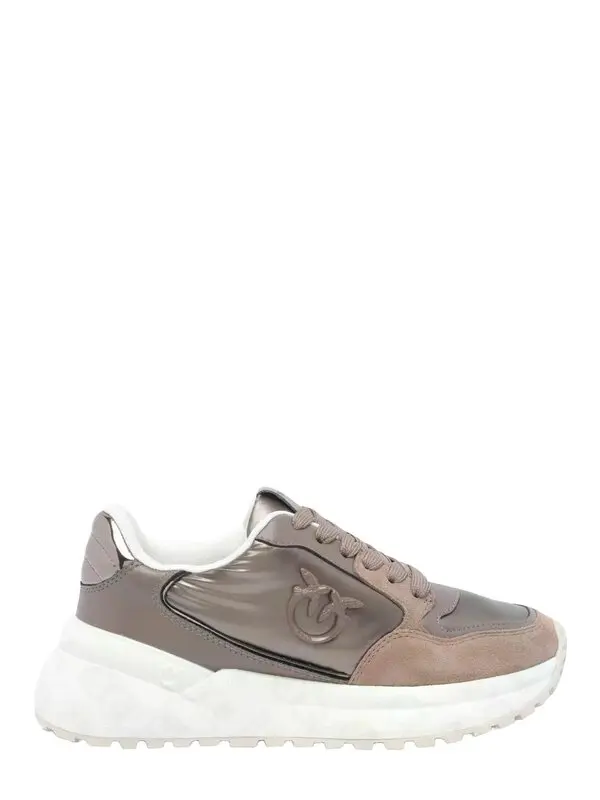 Pinko Metallic-panel Chunky-sole Sneakers - Brown