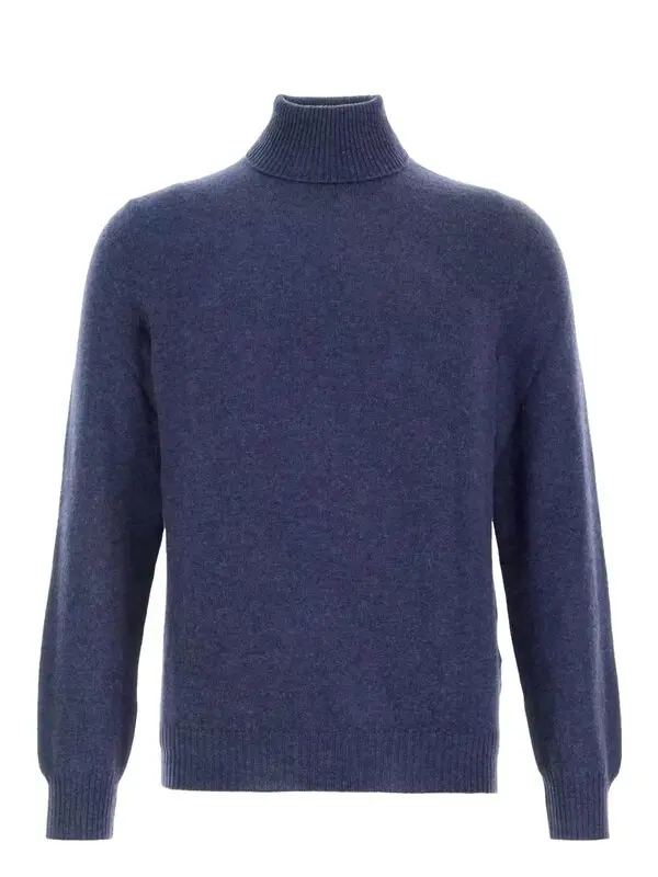 Fedeli Cashmere Turtleneck Sweater - Blue