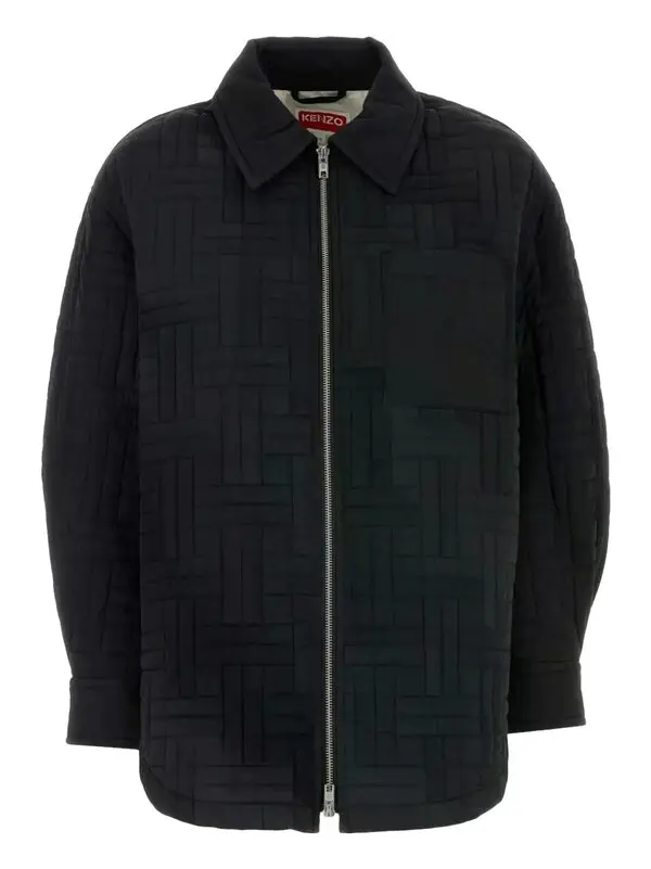 Kenzo Quilted Long-sleeved Jacket - Black