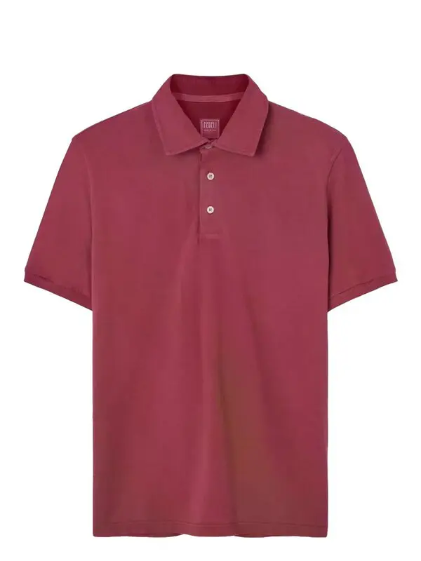 Fedeli Short-sleeve Polo Shirt - Pink