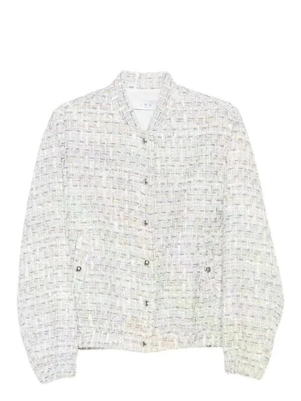 IRO PARIS Tweed Bomber Jacket - White