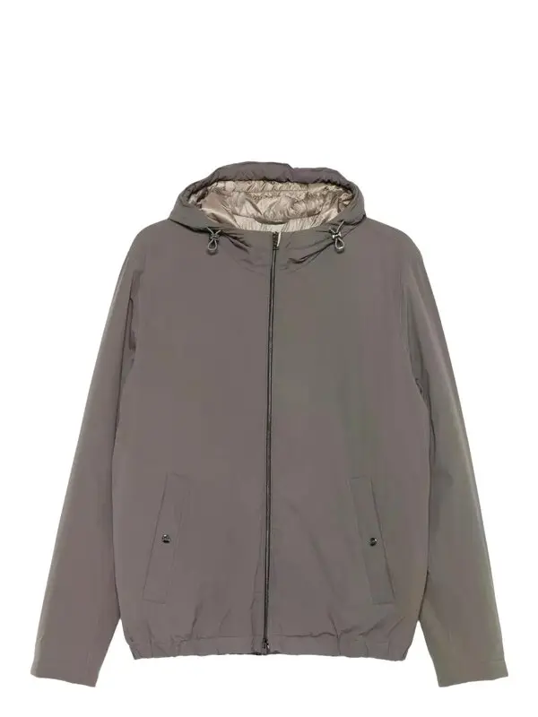 Herno Hooded Zip-front Jacket - Brown