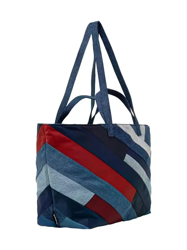 Desigual Denim Patchwork Tote Bag - Blue
