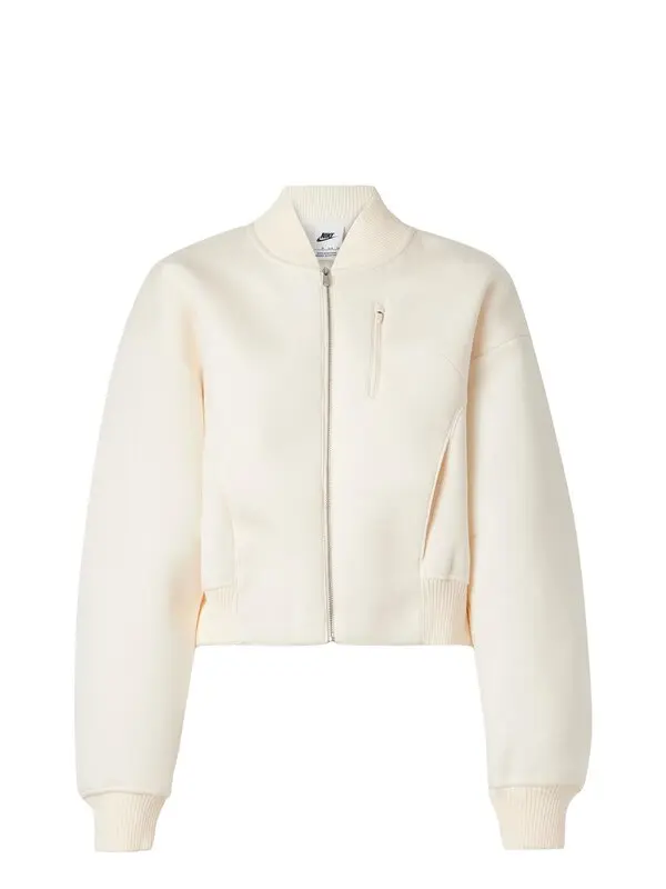 Nike Destroyer Modal-blend Jersey Bomber Jacket - Ivory