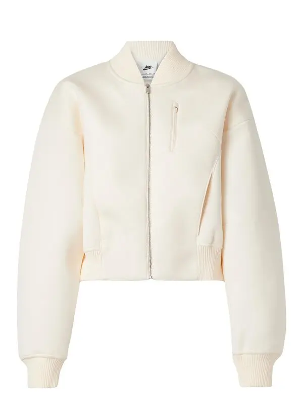 Nike Destroyer Modal-blend Jersey Bomber Jacket - Neutrals