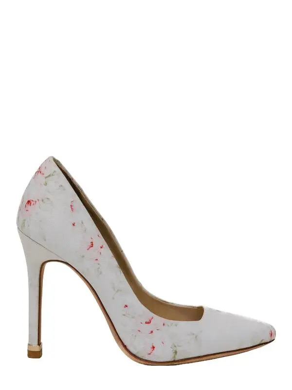 KENDALL LOUISE Flynn Heeled Pumps - Pink & Green Floral