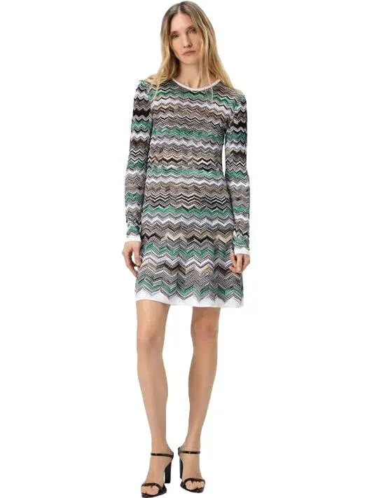 Missoni Mini Dress With Flame Pattern - Multicoloured