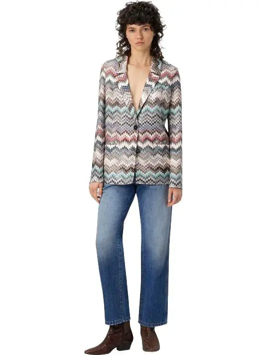 Missoni Single-breasted Snake Pattern Blazer - Multicoloured