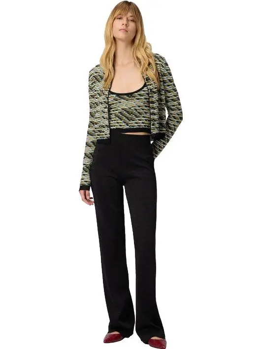 Missoni Straight Leg Lamé Pants - Black
