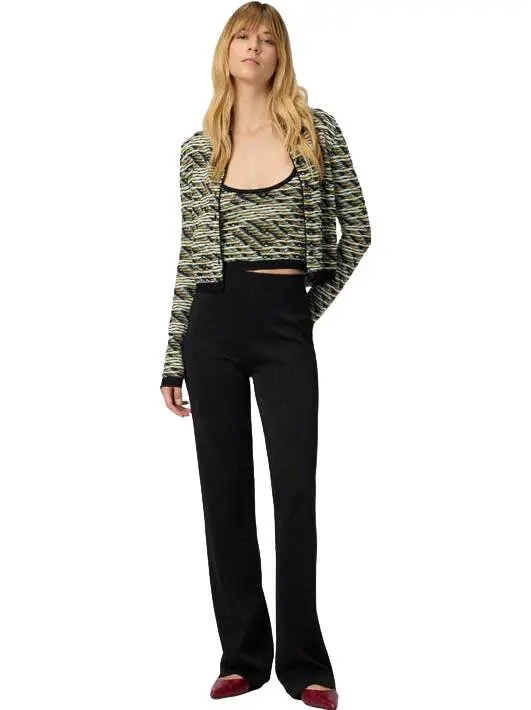 Missoni Straight-leg Long Pants In Vanisé Knit - Black