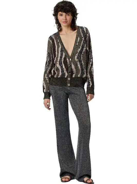 Missoni Straight-leg Long Pants In Vanisé Knit - Silver