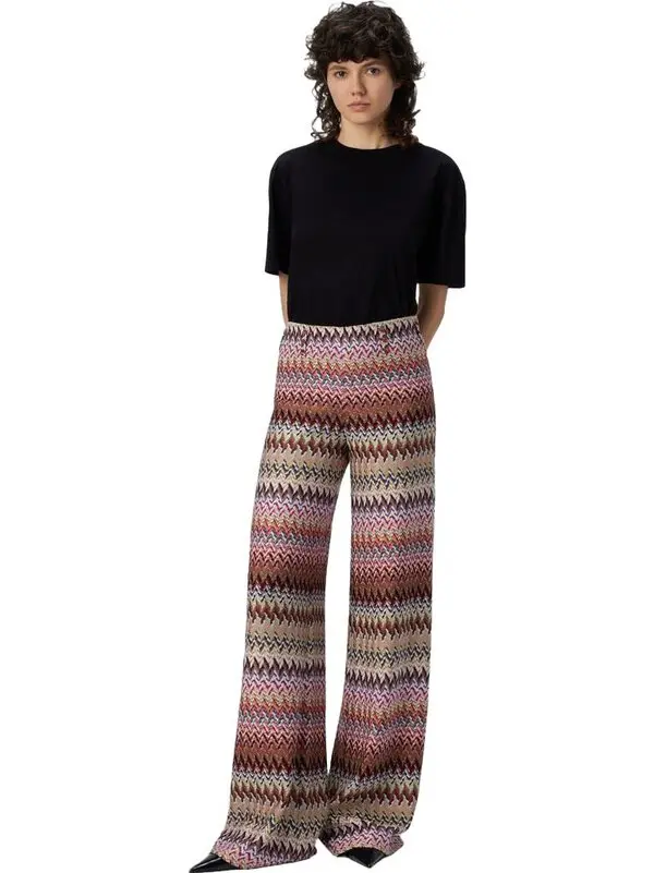 Missoni Flare Knit Trousers - Multicoloured