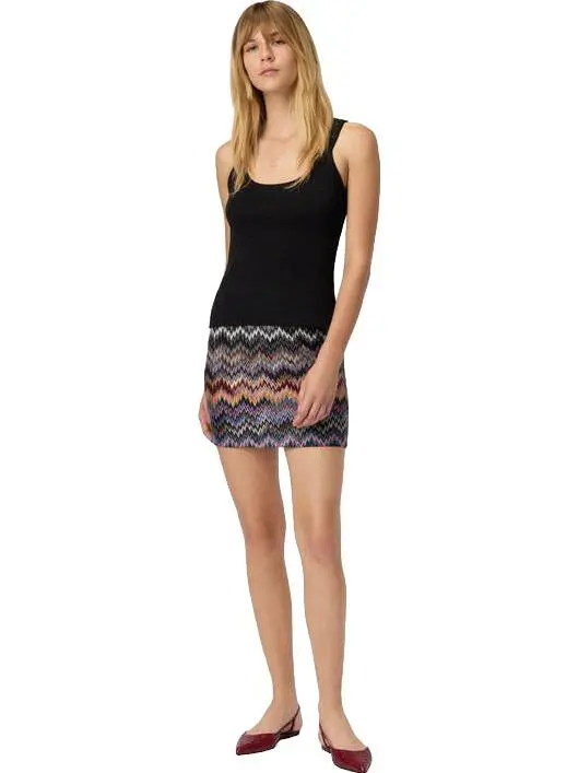 Missoni Tank Top In Viscose And Lamé Blend - Black