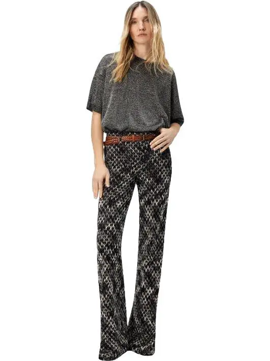 Missoni Flame Lace Knit Palazzo Pants - Brown
