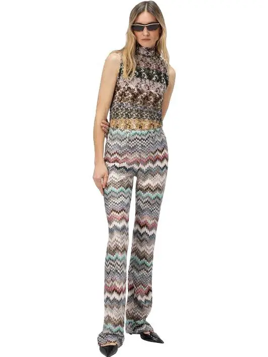 Missoni Flare Pants With Snake Pattern - Multicoloured