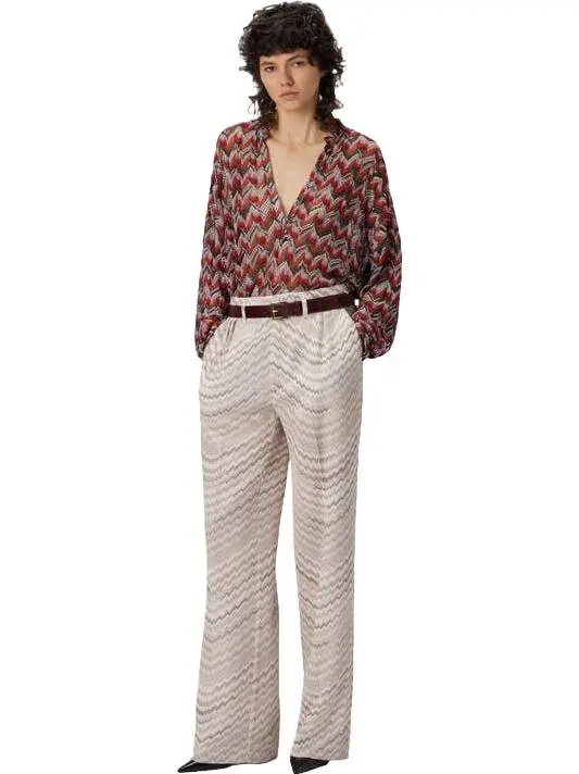 Missoni Mid-rise Zigzag Pants - White