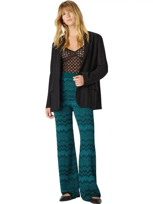 Missoni Straight Leg Chevron Pants - Green