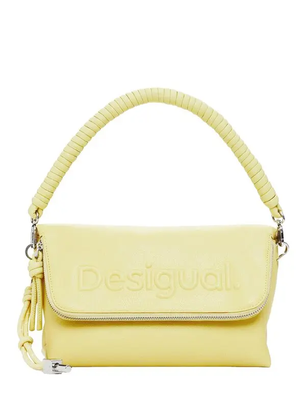 Desigual Faux Leather Crossbody Bag - Light Yellow
