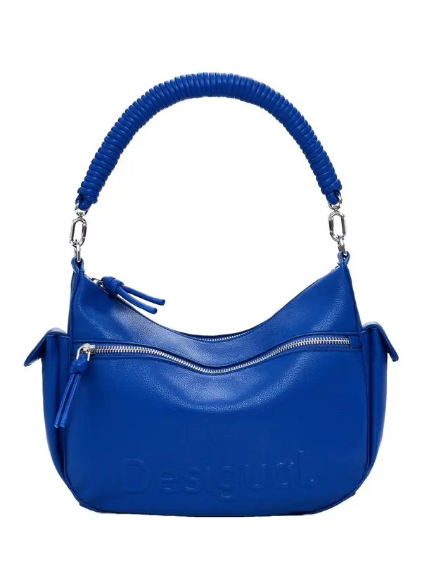 Desigual Faux Leather Shoulder Bag - Royal Blue