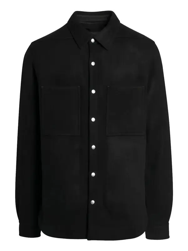 Rick Owens Button-fastening Pocket Shirt Jacket - Black