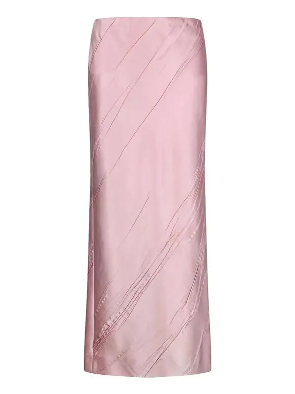 Sportmax Satin Maxi Skirt - Pink