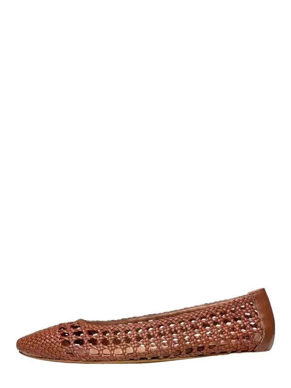 POCHE PARIS Lucie Woven-leather Pumps - Brown