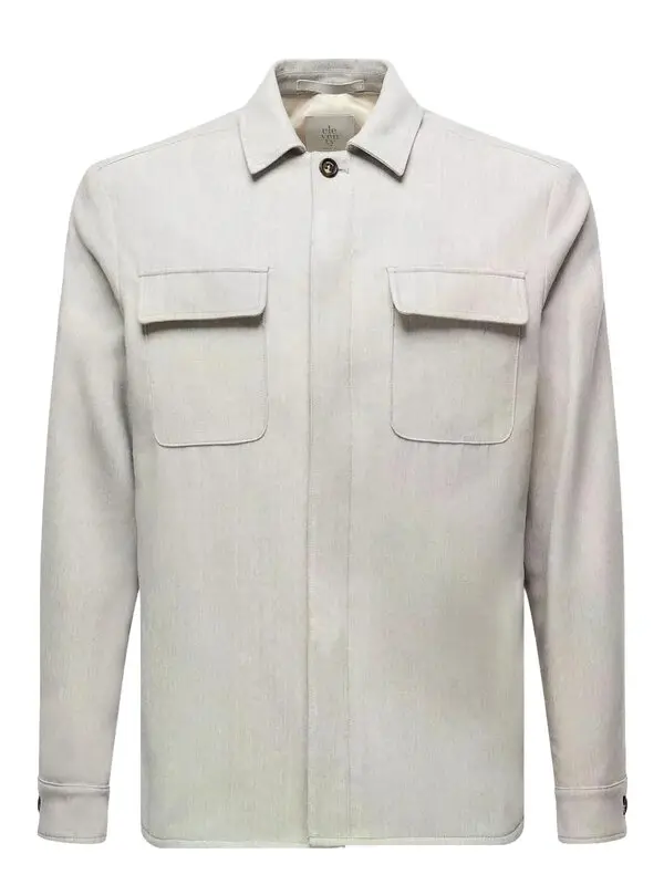 Eleventy Double-pocket Shirt Jacket - Grey