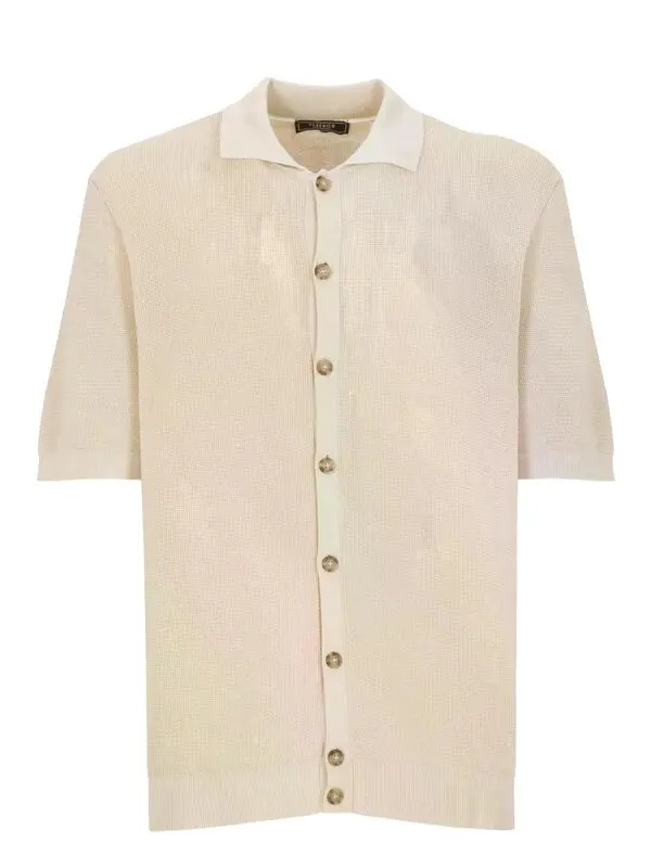 Peserico Short-sleeve Knitted Shirt - Neutrals
