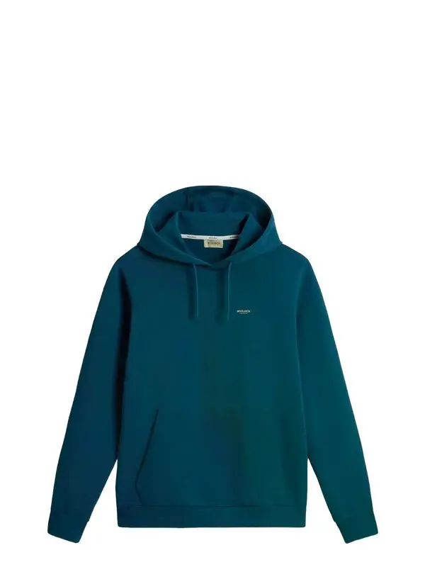 Woolrich Logo Interlock Hoodie - Blue