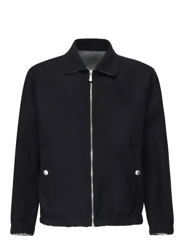 Eleventy Zip-fastening Wool Jacket - Blue