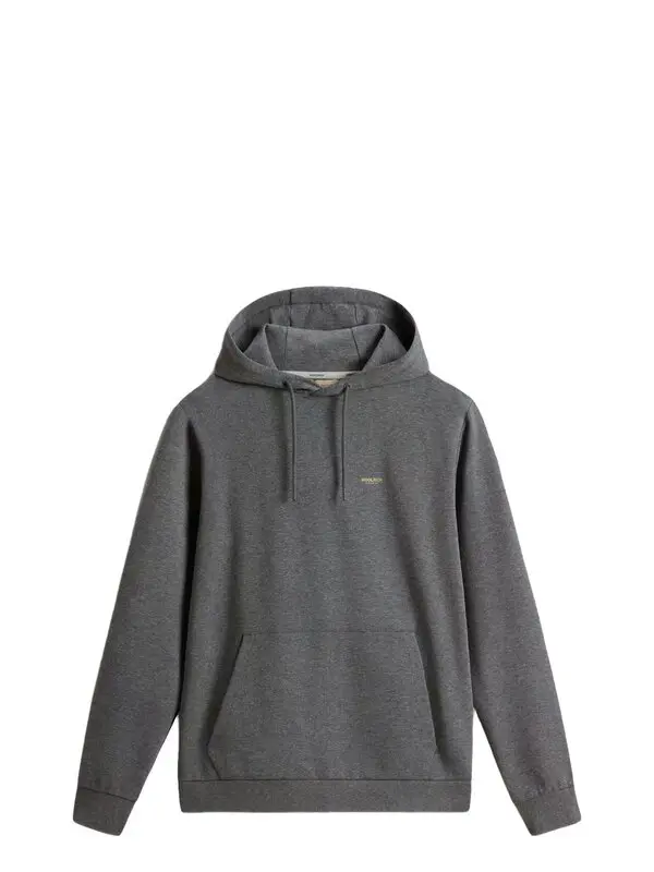 Woolrich Interlock Logo Hoodie - Grey
