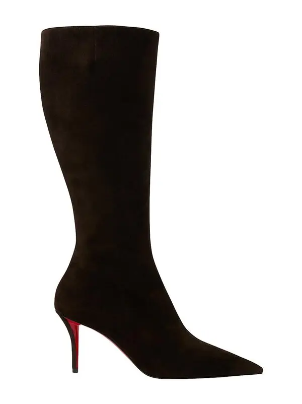 CHRISTIAN LOUBOUTIN 80mm Miss Z Knee-high Boots - Cafe