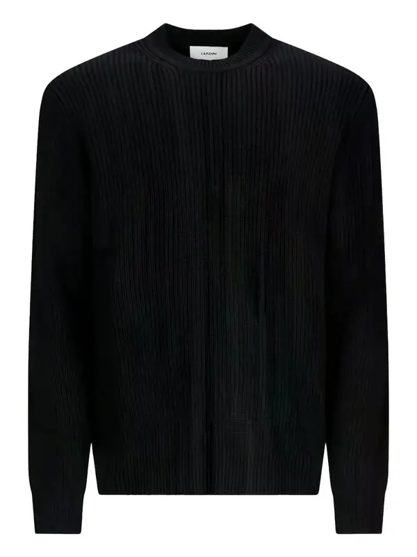 Tagliatore Ribbed Crew-neck Sweater - Black