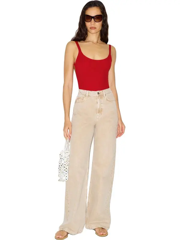 REFORMATION Amy Bodysuit - Red