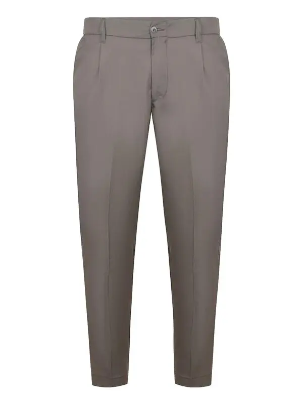 YES LONDON Wool Blend Trousers - Fango