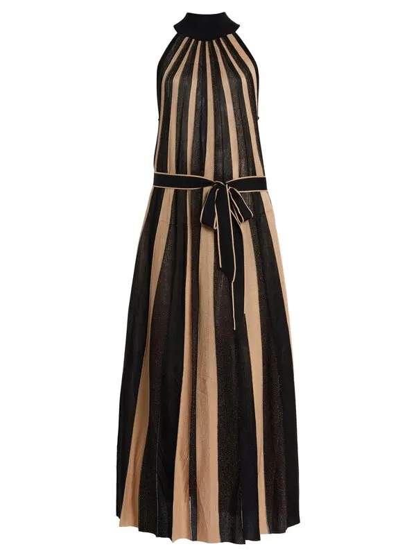 Zimmermann Hypnotic Metallic-striped Knit Midi Dress - Multi