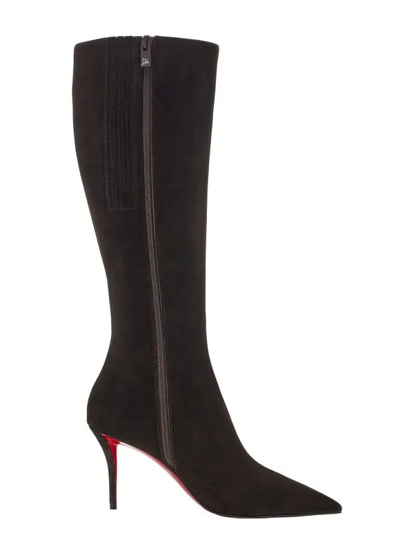 CHRISTIAN LOUBOUTIN Miss Z 80mm Knee Boots - Brown